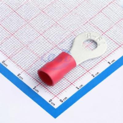 China Copper ring terminal electrical connector PVC insulated JIDC RV8-6L designed for 0.5 to 1.5 mm squared wires for sale