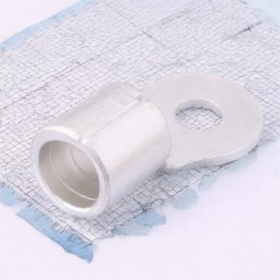 China Copper circular bare terminal 90 degree non insulated electrical connector JIDC RNB100-10 for industrial for sale