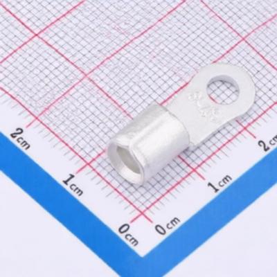 China Durable Copper Electrical Ring Terminal JIDC RNB8-4S Non Insulated Circular Bare Terminal 90 Degree for sale
