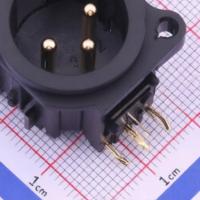 China Durable JINJIA XLR-15-N3B XLR Jack Connector Rated 50V AC 6A Ideal for Electronic Product Integration for sale