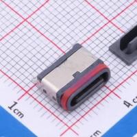 China Vertical Mount Waterproof TYPE-C3.1 USB Connector 16PIN Double Row SMT Jing Extension of the Electronic Co 918-468K2027Y10000 for sale