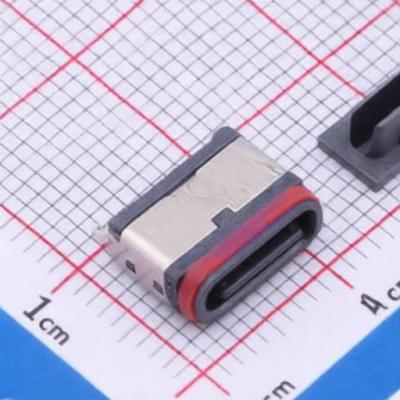 China Vertical Mount Waterproof TYPE-C3.1 USB Connector 16PIN Double Row SMT Jing Extension of the Electronic Co 918-468K2027Y10000 for sale