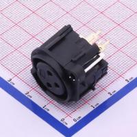 China XLR jack connector JINJIA XLR-04-3-N3B rated 50V AC 6A suitable for electronic product applications for sale
