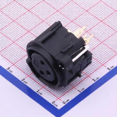 China XLR jack connector JINJIA XLR-04-3-N3B rated 50V AC 6A suitable for electronic product applications for sale