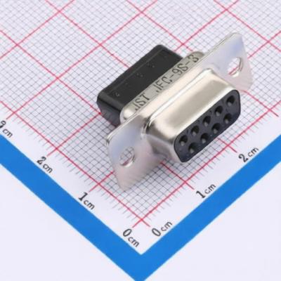 China Solder pot plug connector JST JEC-9S-3 with gold plated contacts and heat resistant insulator housing for sale