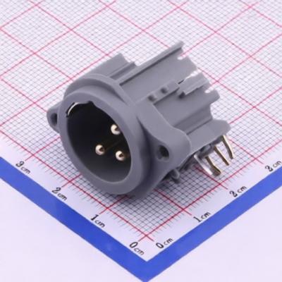 China Electronic XLR Jack Connector JINJIA XLR-15-N3GR Rated Voltage 50V AC And Current 6A For Industrial for sale