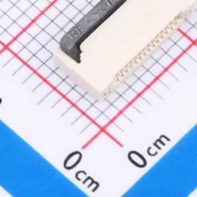China 0.5mm pitch FPC FFC connector with locking mechanism JUSHUO AFC24-S14FIA-HF front plug rear flip design for sale