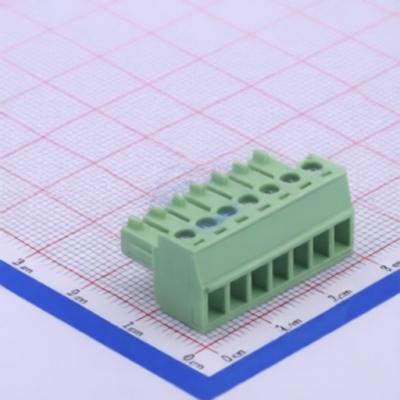 China KANGNEX WJ15EDGK 3.81 07P 14 00A terminal block with PA66 UL94V 0 housing and zinc plated steel screws for sale