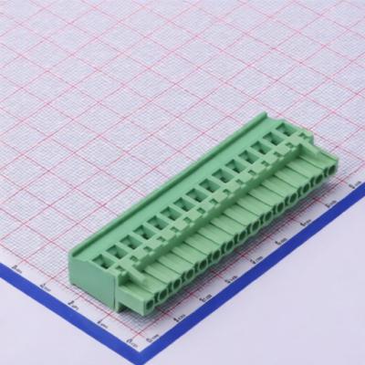 China Electrical Plug in Terminal Block KANGNEX WJ2EDGKA 5.08 15P 14 00A with 5.08mm Pitch and 15 Poles for sale