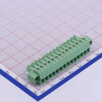 China Electrical connection terminal block KANGNEX WJ15EDGKM 3.81 14P 14 00A rated for 300V and 8A current for sale