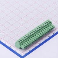 China Electrical plug in terminal block KANGNEX WJ15EDGK 3.81 17P 14 00A rated voltage 300V and current 8A for sale