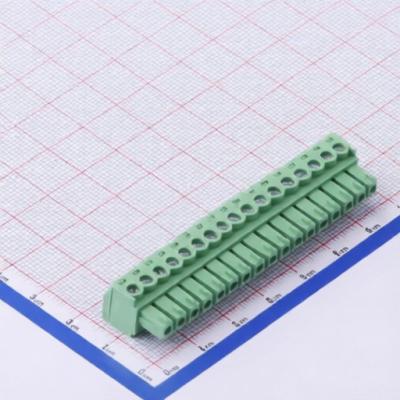 China Electrical plug in terminal block KANGNEX WJ15EDGK 3.81 17P 14 00A rated voltage 300V and current 8A for sale