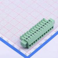 China KANGNEX WJ15EDGKM 3.81 12P 14 00A plug in terminal block with steel zinc plated screws M2 0 and M2 5 for sale