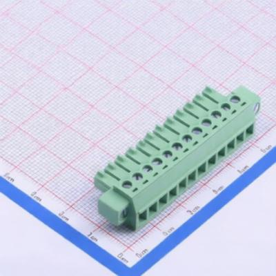 China KANGNEX WJ15EDGKM 3.81 12P 14 00A plug in terminal block with steel zinc plated screws M2 0 and M2 5 for sale