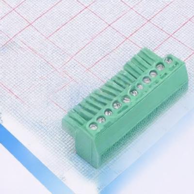 China KANGNEX WJ15EDGK 3.5 12P plug in terminal block with copper alloy clamp and zinc plated steel screws for sale