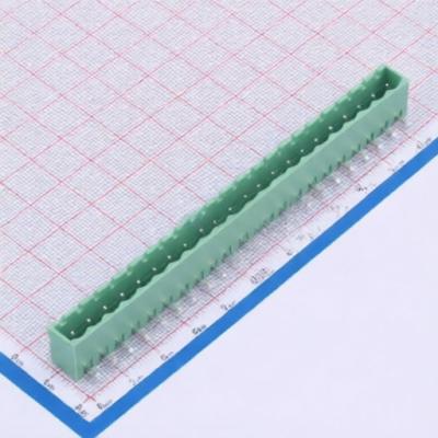 China plug in terminal block KANGNEX WJ2EDGRC 5.08 22P 14 00A with PA66 housing and tin plated copper pins for sale