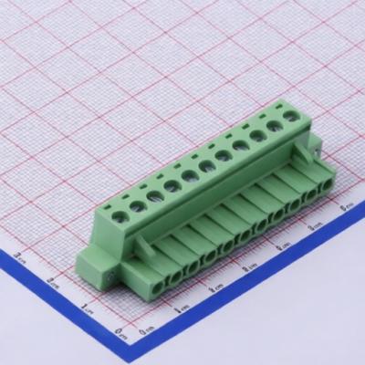 China plug in terminal block designed with PA66 housing and steel screws KANGNEX WJ2EDGKM 5.08 11P 14 00A for sale