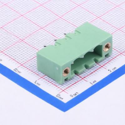 China electrical plug in terminal block with PA66 UL94V0 housing KANGNEX WJ2EDGVM 5.08 03P 14 00A model for sale