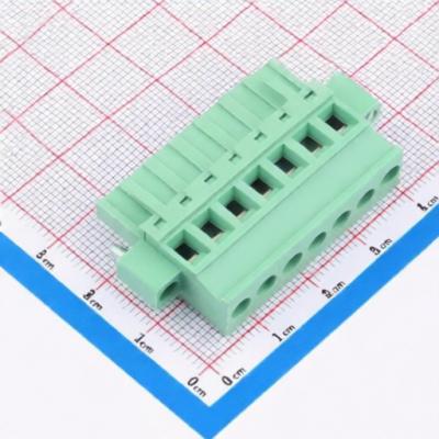 China KANGNEX WJ2EDGKAM 5.08 07P 14 00A electrical terminal block with zinc plated screws and PA66 housing for sale