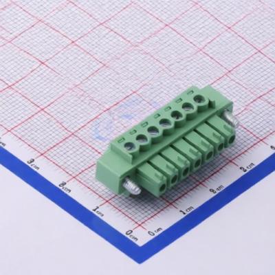 China Durable plug in terminal block KANGNEX WJ15EDGKM 3.81 07P 14 00A rated voltage 300V and current 8A for sale