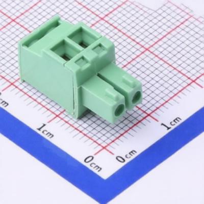 China Durable plug in terminal block KANGNEX WJ15EDGKA-3.81-02P-14-00A with nickel plated copper alloy clamps and PA66 housing for sale