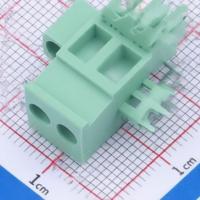 China electrical plug in terminal block KANGNEX WJ2EDGKAM 5.08 02P 14 00A with PA66 housing and copper alloy clamps for sale