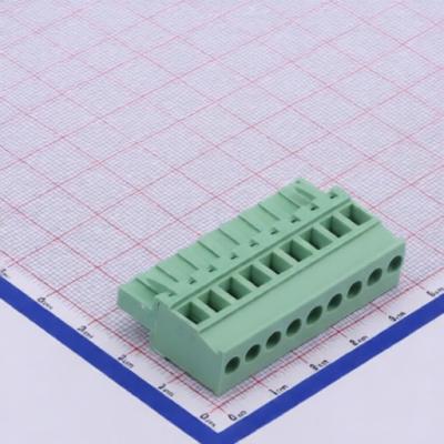 China industrial terminal block KANGNEX WJ2EDGKA-5.08-09P-14-00A with rated voltage 300 volts and 9 poles for sale