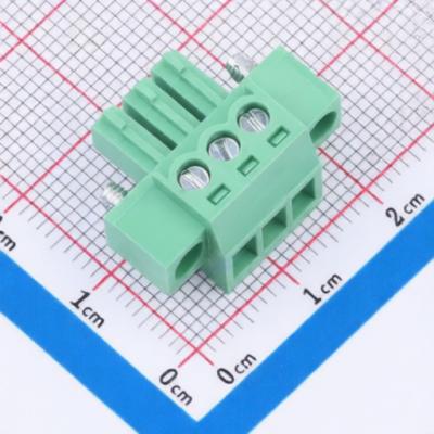 China plug in terminal block KANGNEX WJ15EDGKM-3.5-03P-14-00A with zinc plated screws and rated current 8 amps for sale