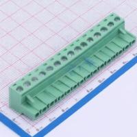 China KANGNEX WJ2EDGK 5.08 17P 14 00A plug in terminal block with copper alloy clamp and zinc plated screws for sale