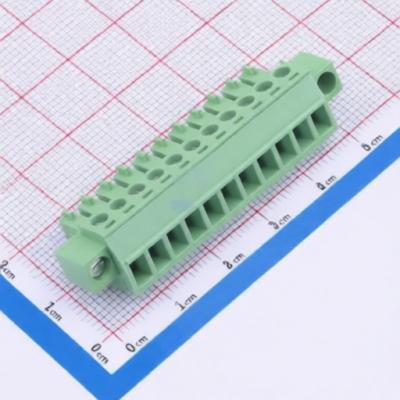 China plug in terminal block KANGNEX WJ15EDGKM 3.81 11P 14 00A with PA66 housing and copper alloy contacts for sale