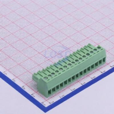 China Durable Plug in Terminal Block KANGNEX WJ15EDGK 3.81 15P 14 00A Suitable for Wide Temperature Range for sale