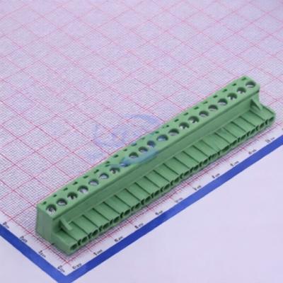 China KANGNEX WJ2EDGK 5.08 21P 14 00A plug in terminal block with 5.08mm pitch and UL94V 0 rated PA66 housing for sale