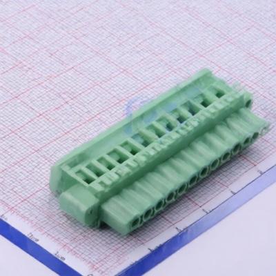 China Durable plug in terminal block KANGNEX WJ2EDGKBM 5.08 12P 14 00A with copper alloy clamp and PA66 housing for sale