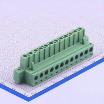 China Durable plug in terminal block KANGNEX WJ2EDGKM 5.08 12P 14 00A with nickel plated copper alloy cage for sale