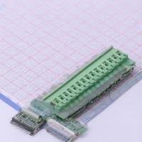 China electrical plug in terminal block KANGNEX WJ2EDGKB 5.08 16P 14 00A with PA66 housing and steel screws for sale