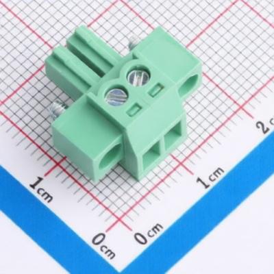China KANGNEX WJ15EDGKM 3.5 02P 14 00A plug in terminal block with nickel plated copper alloy clamp and cage for sale