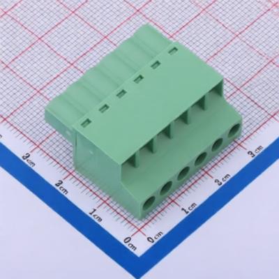 China plug in terminal block KANGNEX WJ2EDGKC 5.08 06P 14 00A with PA66 housing steel screws and copper alloy clamps for sale