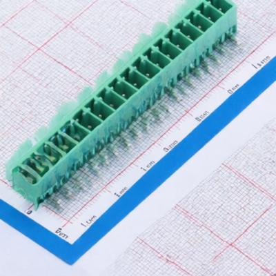 China Durable plug in terminal block KANGNEX WJ15EDGRC-3.81-15P-14-00A with copper alloy pins and PA66 housing for sale