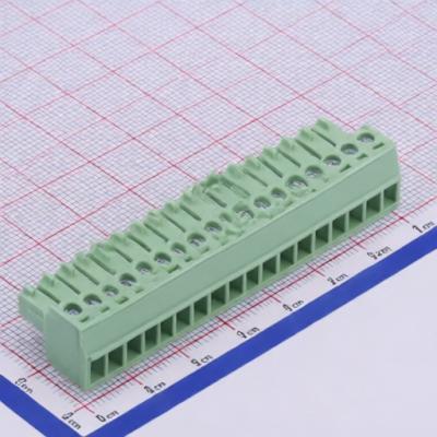 China Plug in terminal block KANGNEX WJ15EDGK 3.81 18P 14 00A rated current 8 amperes and voltage 300 volts for sale
