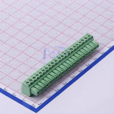 China KANGNEX WJ15EDGK 3.81 21P 14 00A terminal block withstanding voltage AC1600V for one minute duration for sale