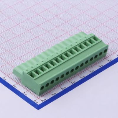 China Durable Plug In Terminal Block KANGNEX WJ2EDGKB 5.08 14P 14 00A with Copper Alloy Nickel Plated Cage for sale