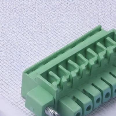 China KANGNEX WJ15EDGKBM 3.81 08P 14 00A plug in terminal block with PA66 housing and copper alloy clamp for sale