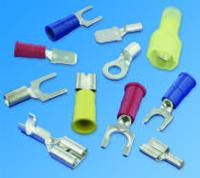 China Vinyl insulated Keystone 8275 terminals providing solderless connection options for diverse wire gauges for sale