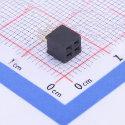 China pcb female header connector kinghelm KH-2FH-2X2P-H4.3 with 2 millimeter pitch and dip mounting style for sale