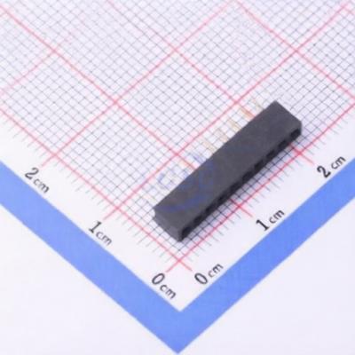 China Female Header Single Row 1x10 Pins 2.0mm Pitch SMT Connector Kinghelm KH-2FH-1X10P-H4.3 with 4.3mm Insulator Height for sale