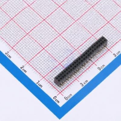 China SMT Female Header Connector Kinghelm KH-1.27FH-2X23P-H4.3-SMT with Dual Row and Phosphor Bronze Contacts for sale
