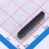China Surface Mount Female Header Kinghelm KH-1.27FH-2X19P-H4.3-SMT Featuring Dual Row 19 Pins Per Row Connector for sale