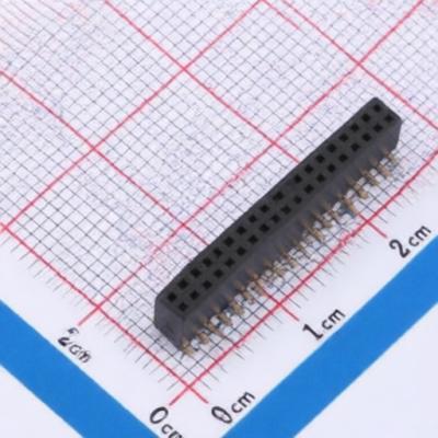 China Surface Mount Female Header Kinghelm KH-1.27FH-2X19P-H4.3-SMT Featuring Dual Row 19 Pins Per Row Connector for sale