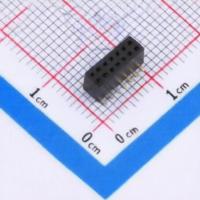 China surface mount female header kinghelm KH-1.27FH-2X7P-H4.3-SMT with polyester insulator and 1.27 millimeter pin spacing for sale