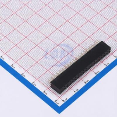 China Connector 2x19 Pin 2.54mm Pitch 8.5mm Height Kinghelm KH-2.54FH-2X19P-H8.5 Electronic Component for sale
